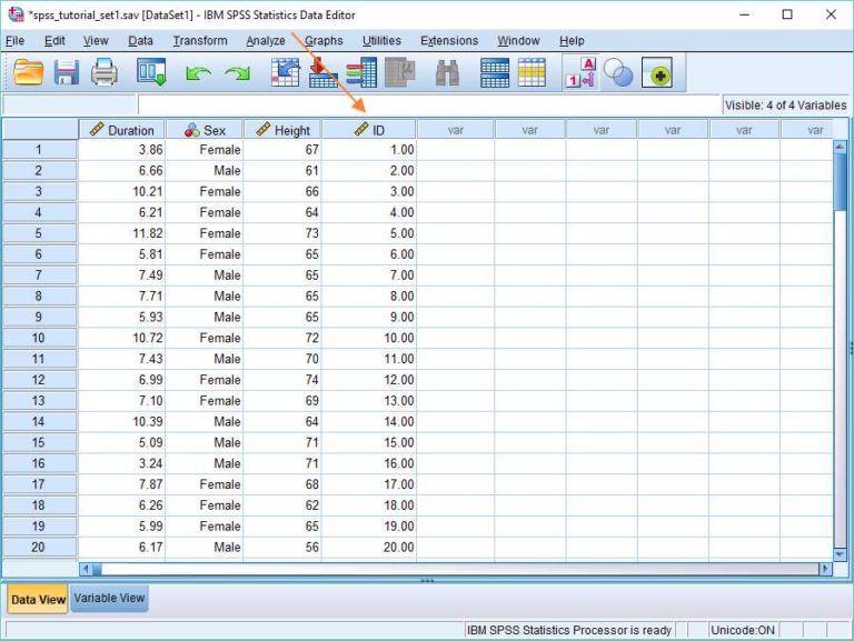 Create ID Number in SPSS - Quick SPSS Tutorial