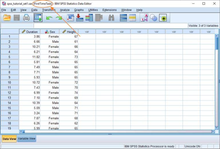 How to Rename a Dataset in SPSS - Quick SPSS Tutorial