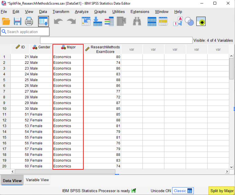 How to Split Files in SPSS - Analyzing Data by Group - EZ SPSS Tutorials