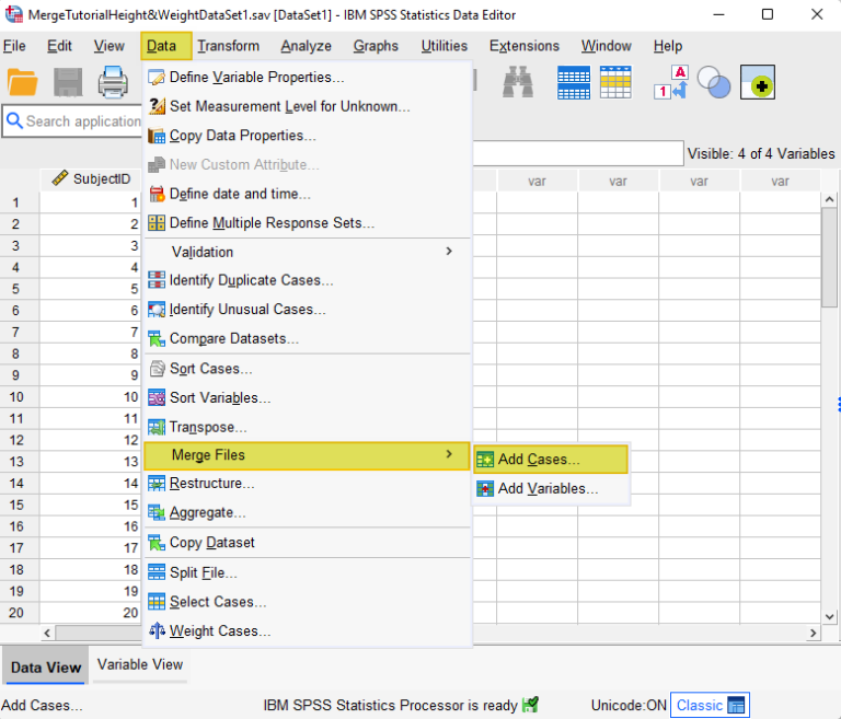 How To Merge Files In SPSS EZ SPSS Tutorials