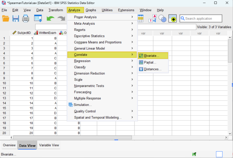 Calculate and Interpret Spearman's Correlation in SPSS - EZ SPSS Tutorials